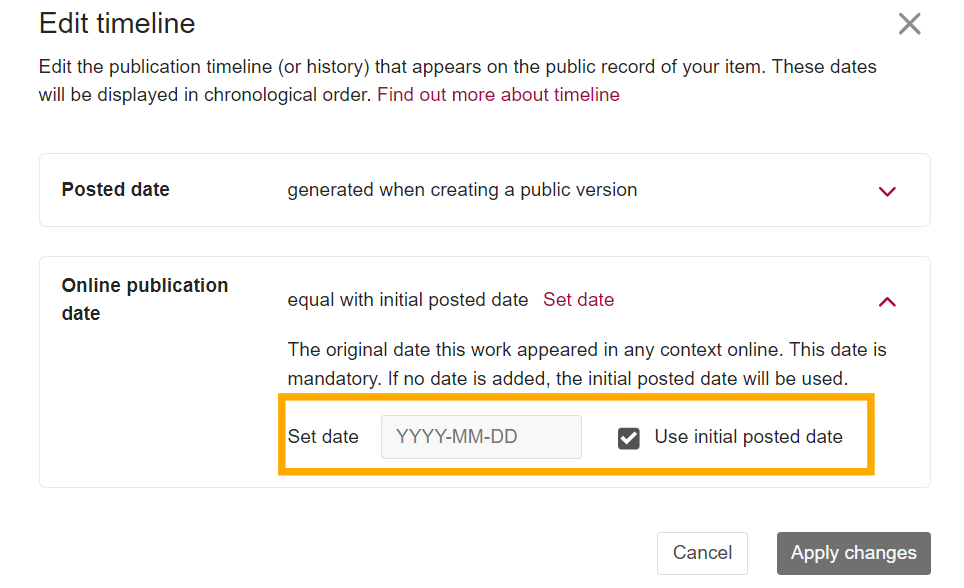 How to edit the publication dates on your item - Figshare