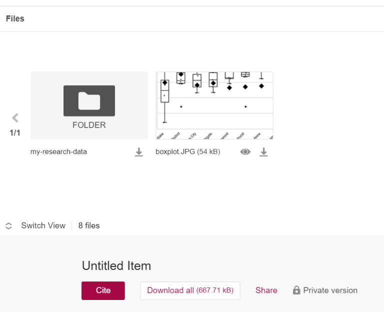 Folder upload and browsing - Figshare