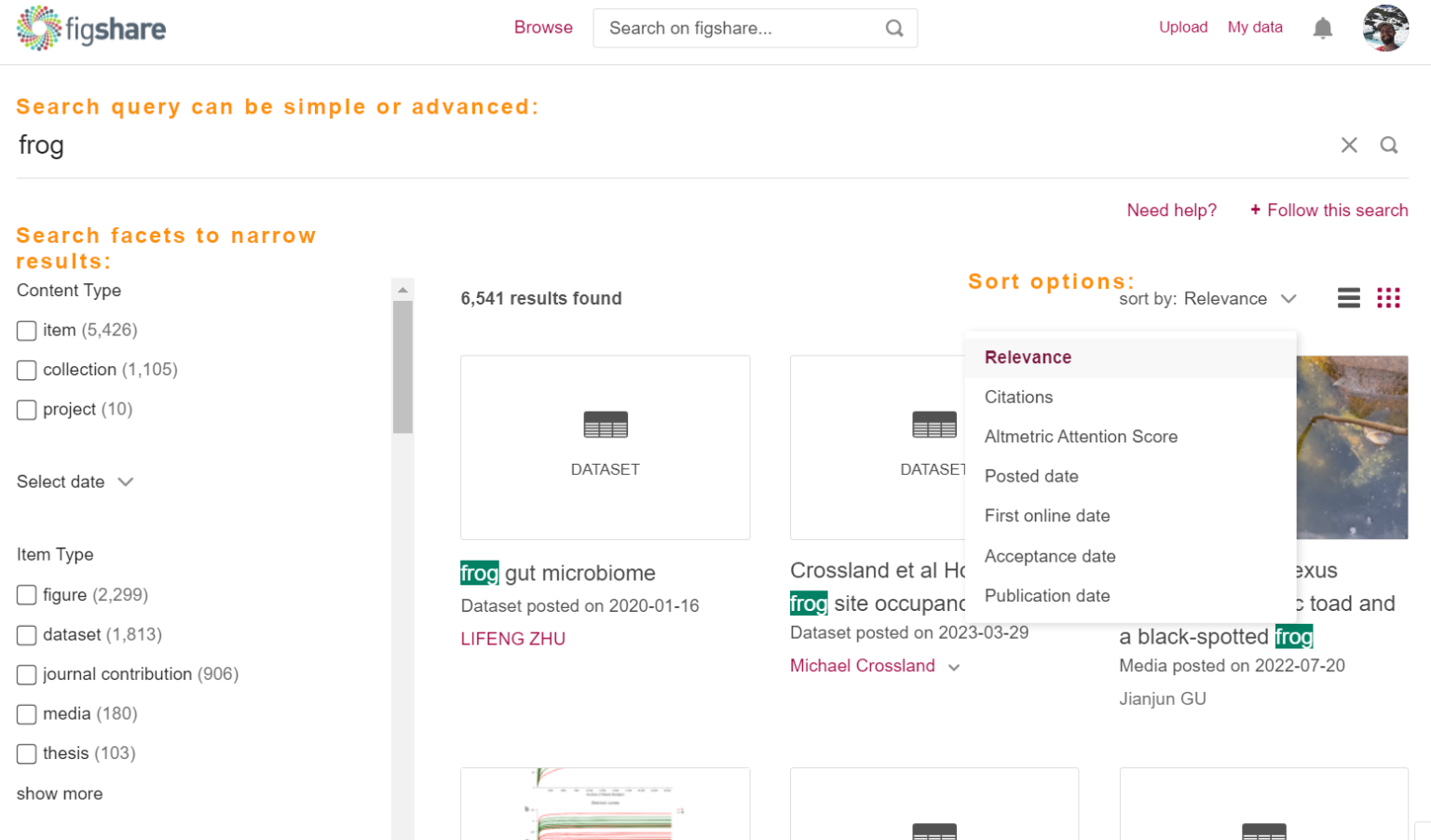 How to search for and reuse content on Figshare - Figshare