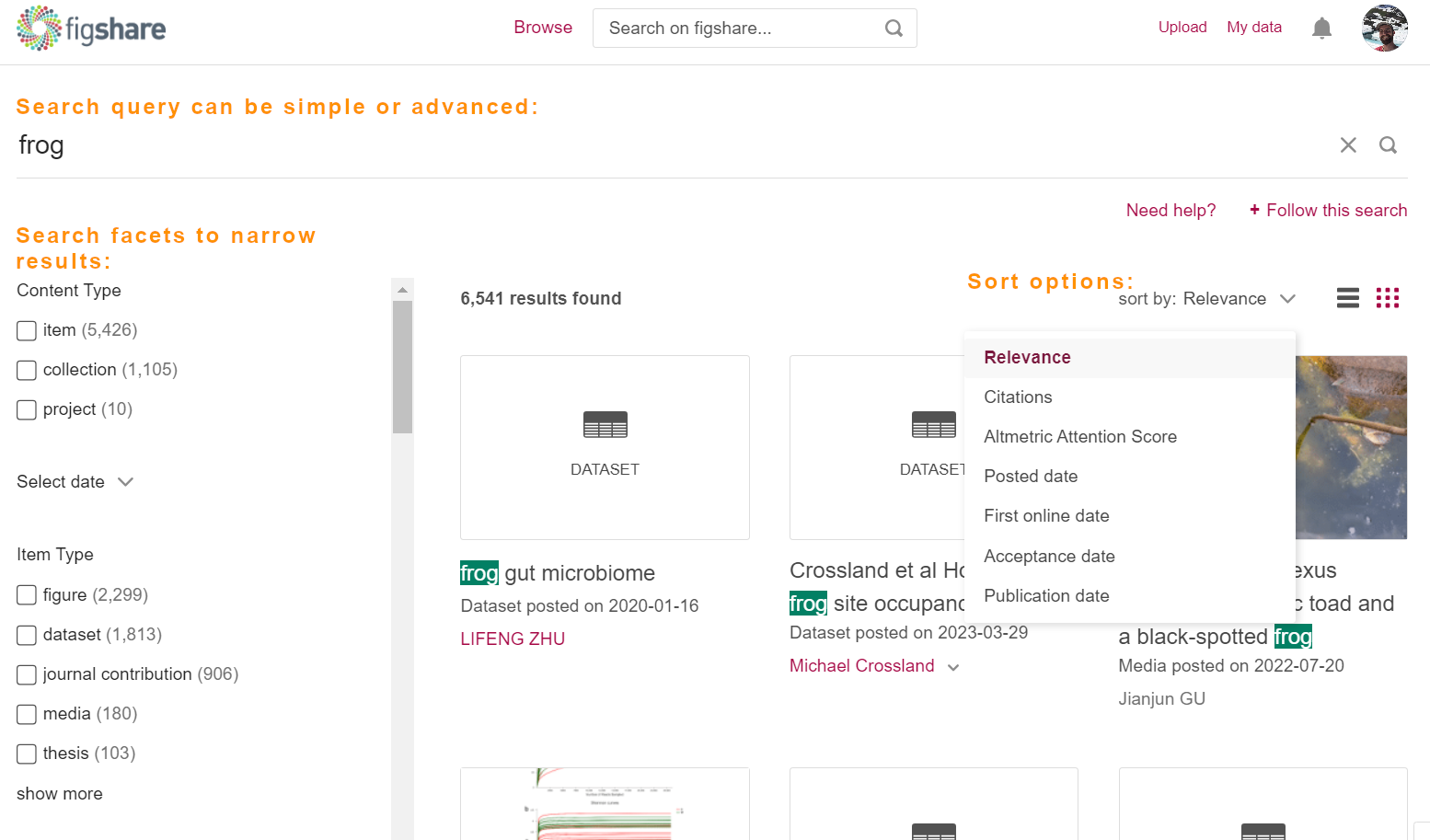 How to search for and reuse content on Figshare - Figshare