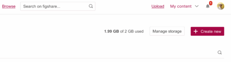 File upload options - Figshare