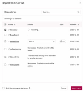 File upload options - Figshare